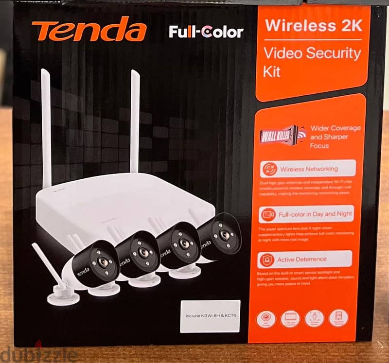 Tenda K4W-3TC Wireless Kit 4 Cameras with 2K Resolution - كاميرات ...