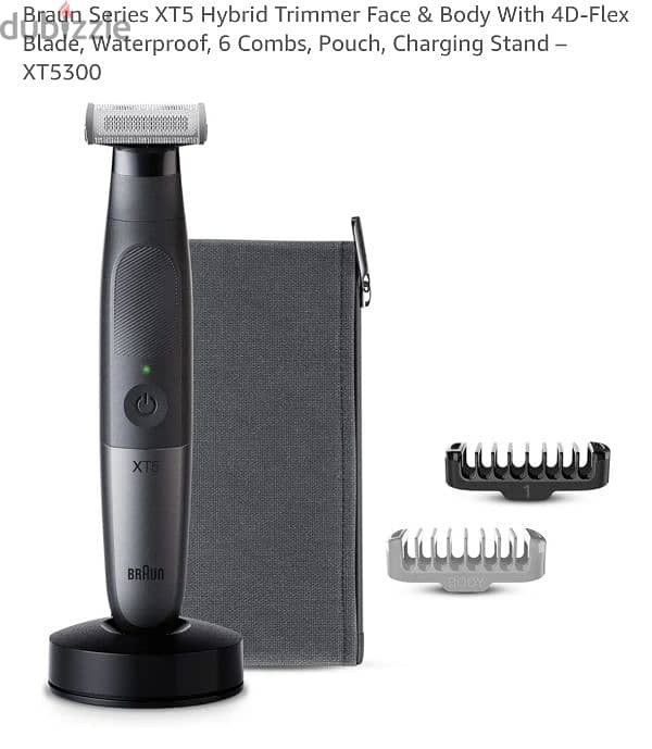 Braun Series XT5 Hybrid Trimmer Face & Body WithCharging Stand XT5300 ...