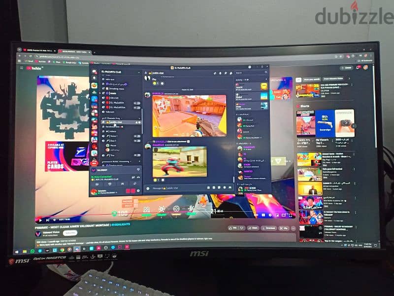 2K, 27in Curved LED Gaming Monitor MSI Optix MAG27CQ 144hz, 1ms, VA ...