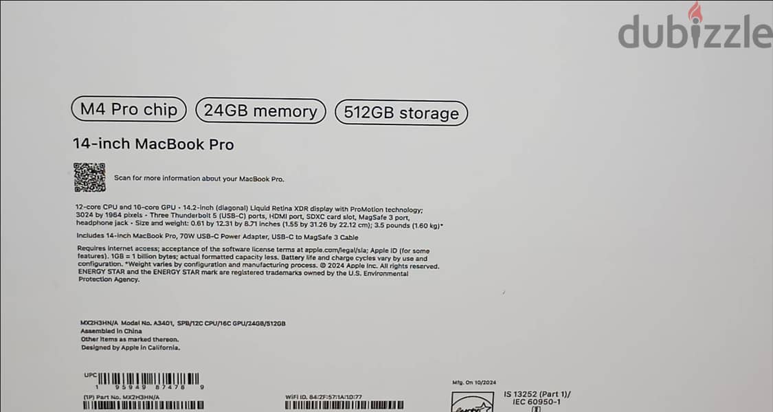 Macbook Pro M4 Pro 24G ram 512SSD - Laptop computers - 205946434