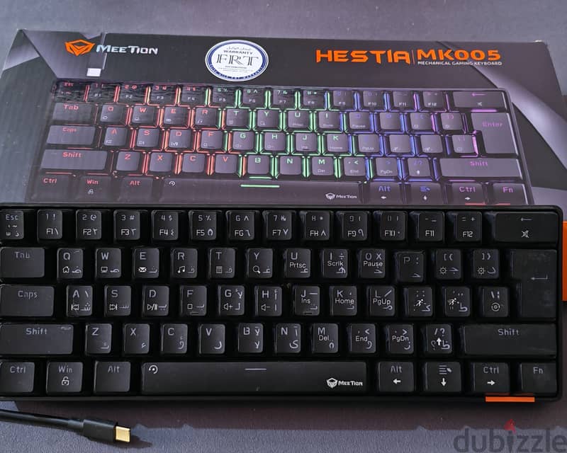 MeeTion Hestia MK005 Mechanical Gaming Keyboard RGB Backlit 61 Keys ...