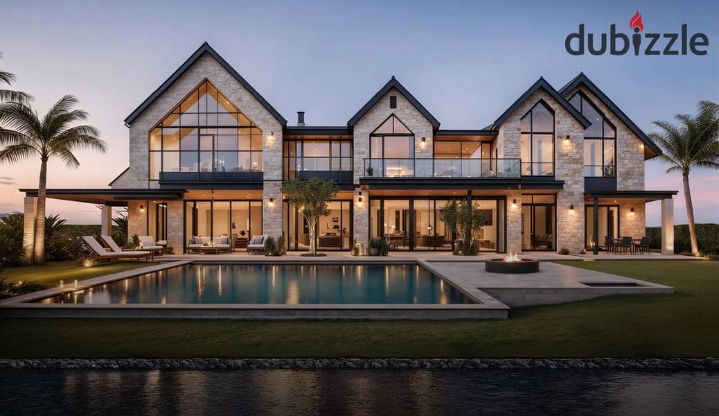 Luxury finished villa open view directly on the Nile in Jirian Mountain ...