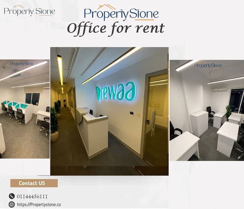 Fully furnished and equipped office in a luxury building in Maadi, 400 ...