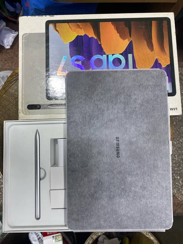 Galaxy Tab S7 5G 128G Silver جديد - تابلت - 206913067
