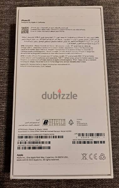 iphone 15 Black 128GB, New! unsealed box because of airport customs ...