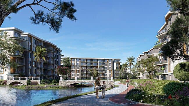 Fully finished apartment prime location lagoon view in Palm Hills New ...